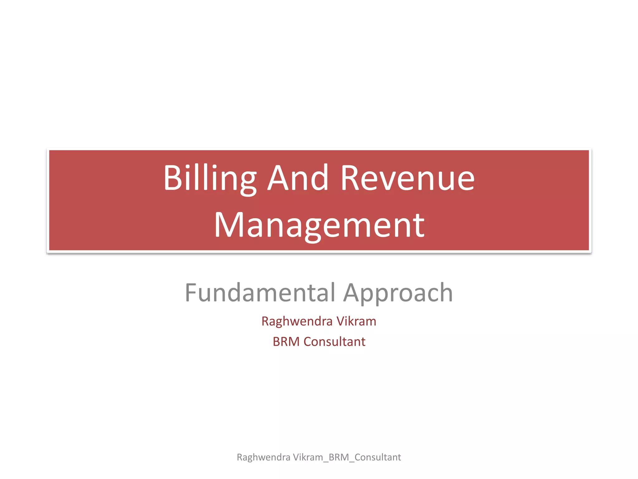 Oracle Billing and Revenue Management(BRM) | PPTX