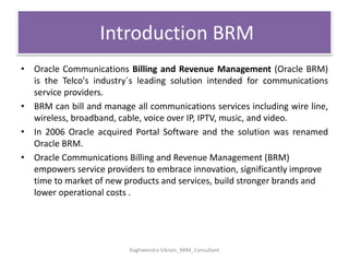 Oracle Billing and Revenue Management(BRM) | PPTX