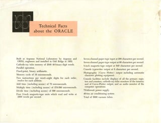 Oracle brochure 1959 | PDF
