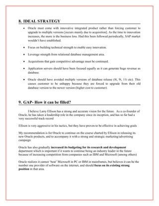 Oracle Business Strategy | PDF