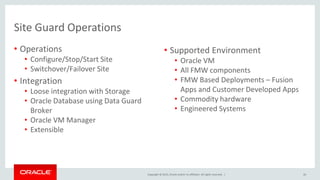 Oracle business continuity for virtualization and cloud infrastructure | PPT