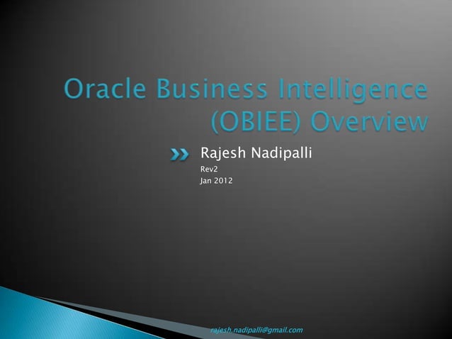 Oracle business intelligence overview | PPTX | Databases | Computer Software and Applications