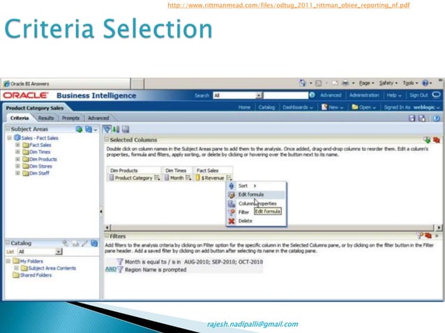 Oracle business intelligence overview | PPTX | Databases | Computer Software and Applications