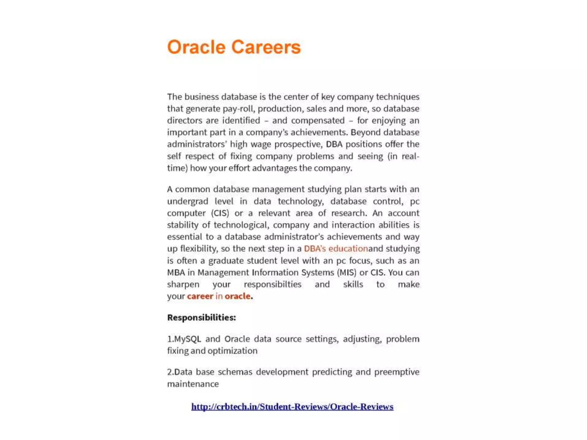 Oracle careers for upload | PPTX