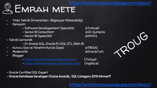 Emrah METE - Oracle Cloud Day 2015 12c SQL New Features | PPT