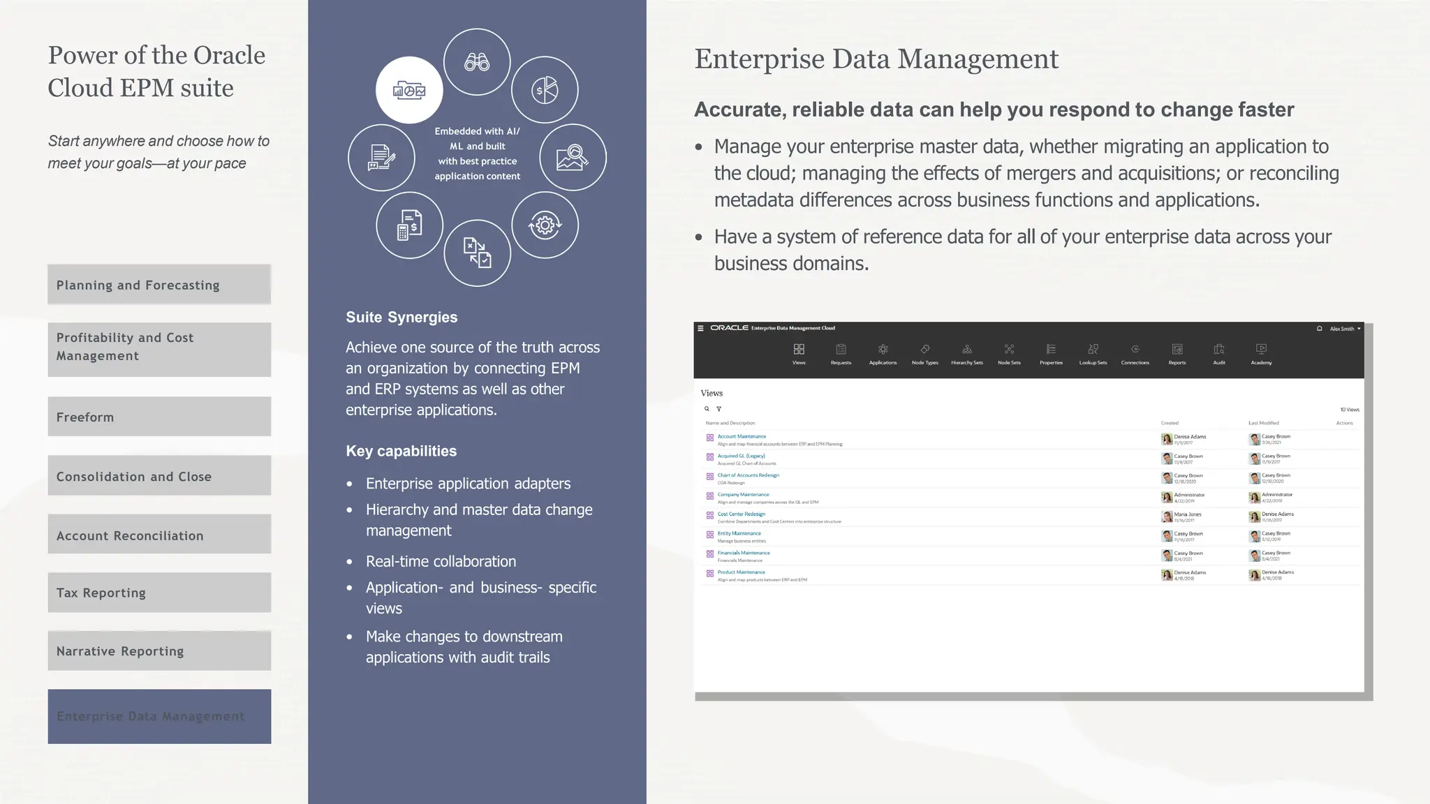 Oracle Cloud EPM Suite (financial planning, CAPEX planning and ...