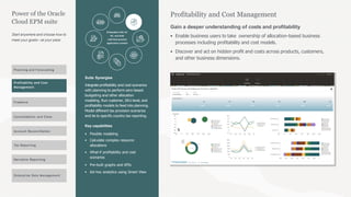 Oracle Cloud EPM Suite (financial planning, CAPEX planning and ...