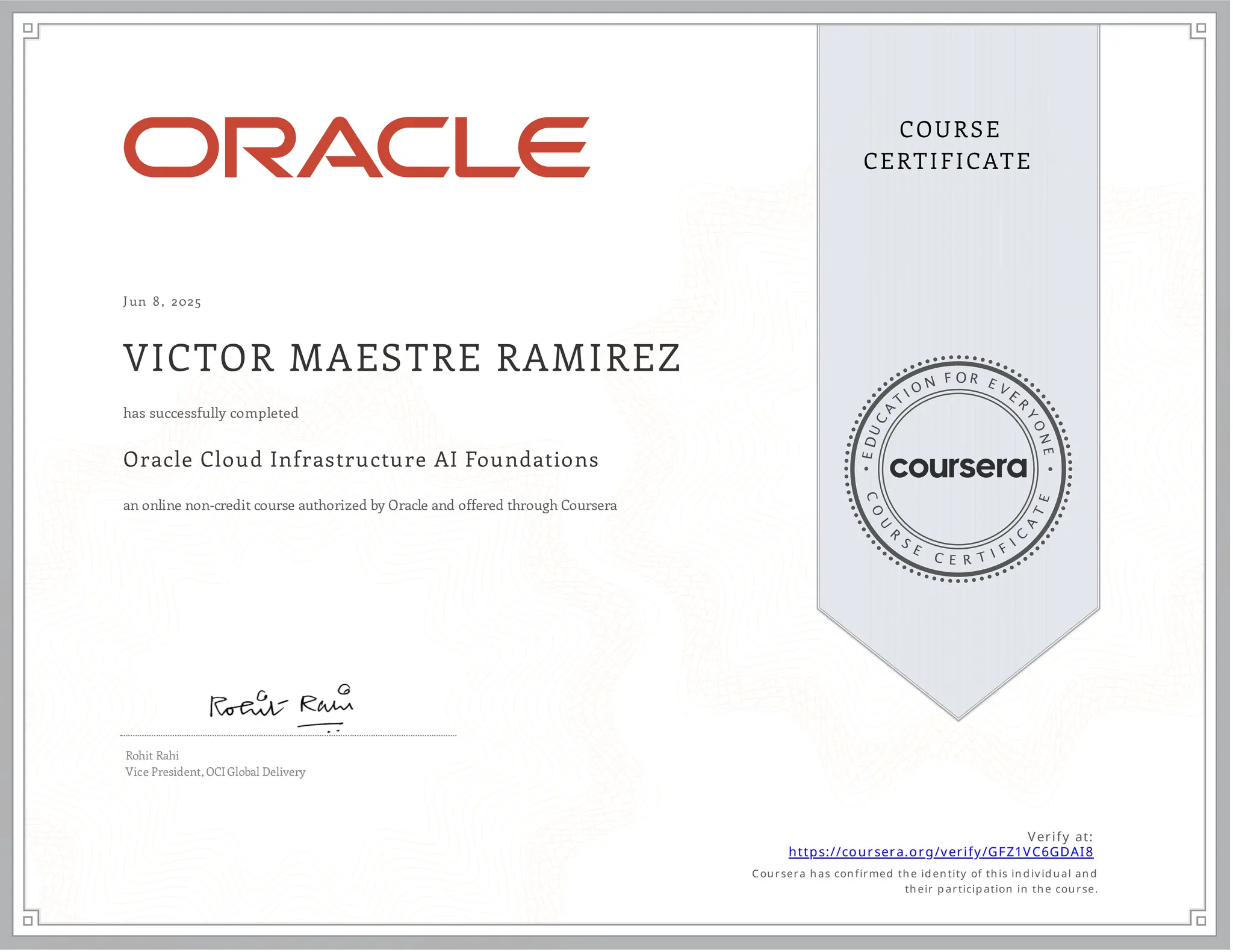 Oracle Cloud Infrastructure AI Foundations | PDF