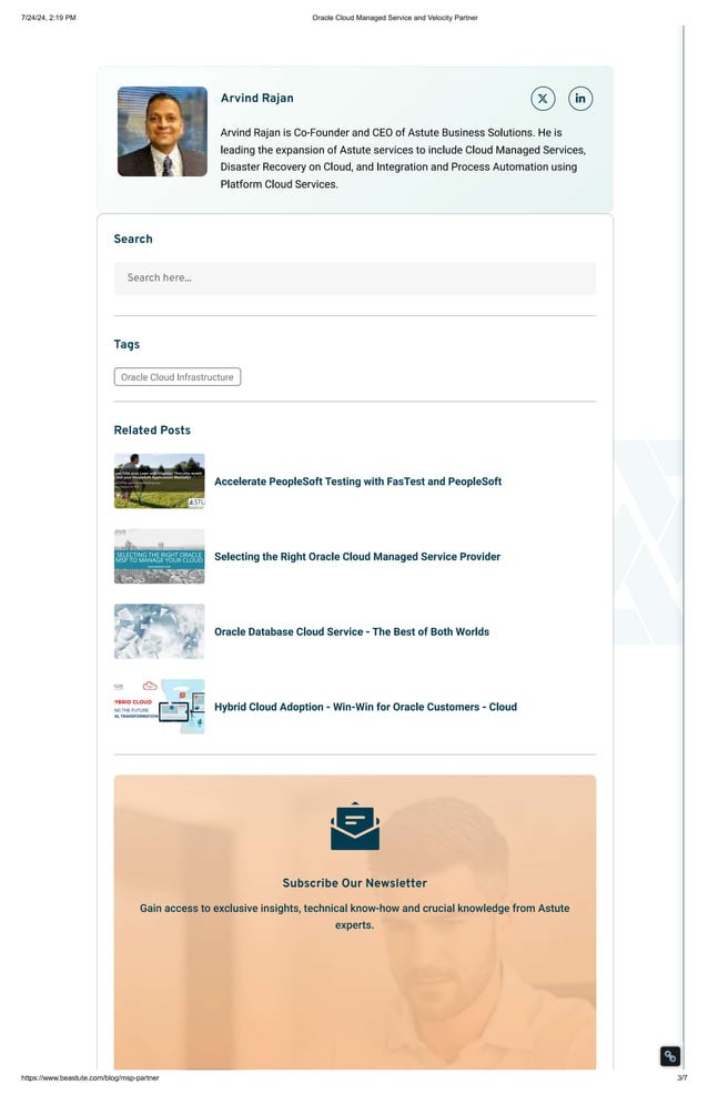 Oracle Cloud Managed Service and Velocity Partner | PDF