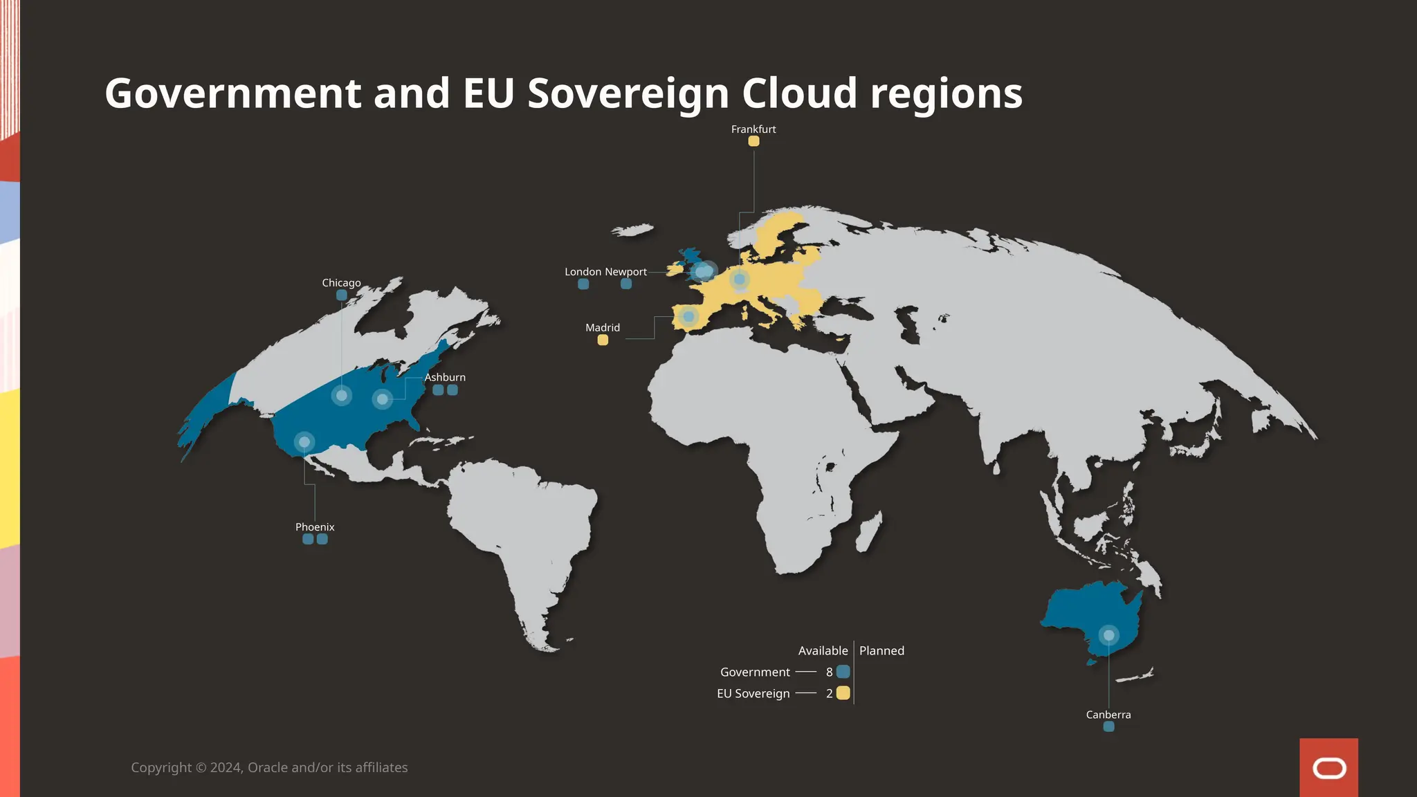 Oracle Cloud Regions for OCI - Region Map Slides.pptx | Cloud Computing ...