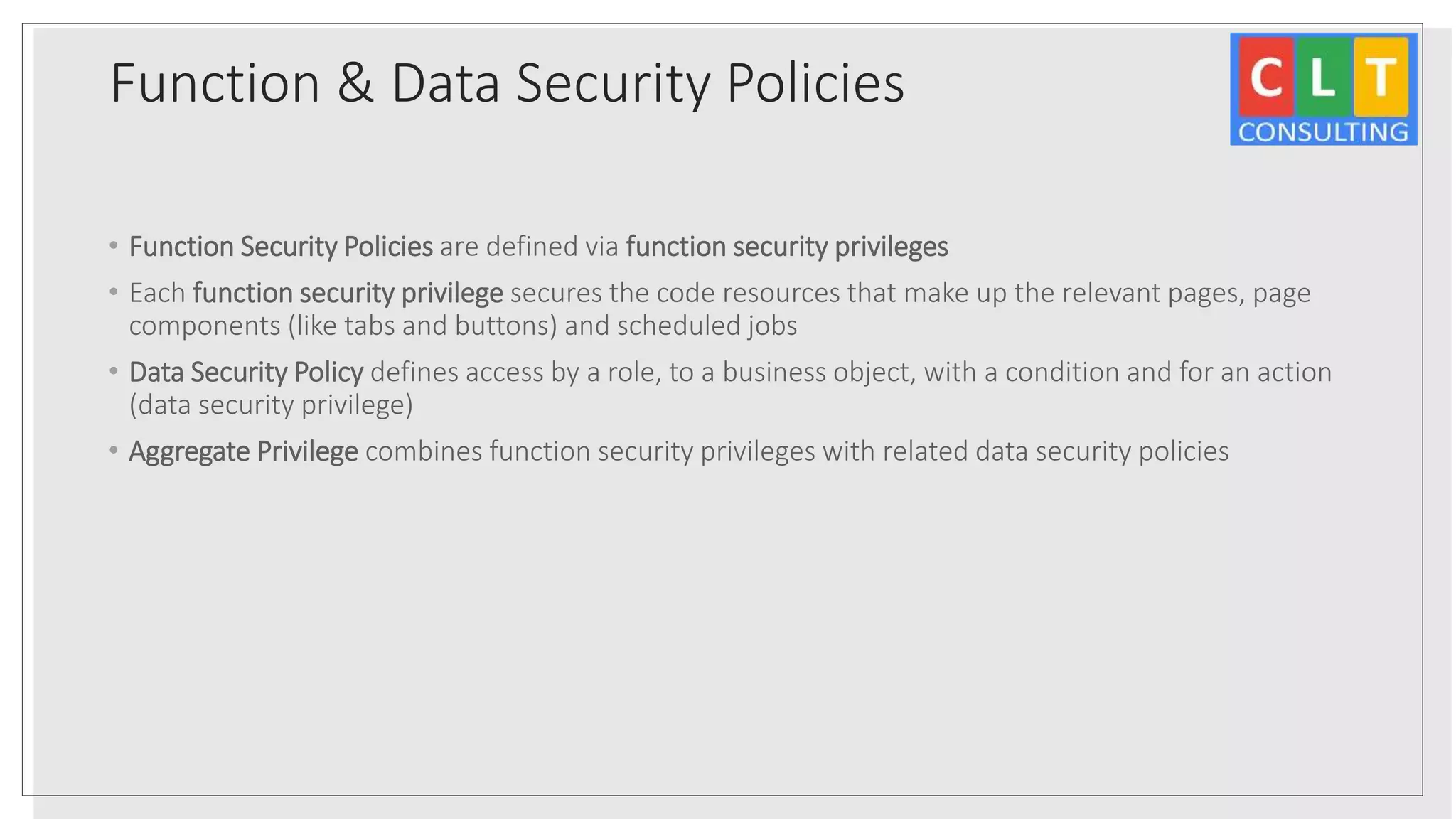 Oracle cloud security | User Security, Roles, Access Control and more ...