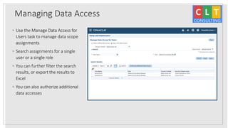 Oracle cloud security | User Security, Roles, Access Control and more ...