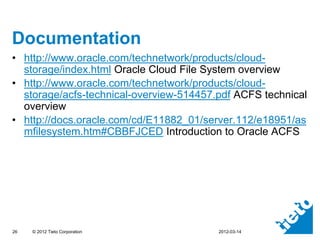 Oracle cloud storage and file system | PPT