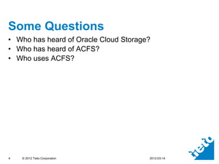 Oracle cloud storage and file system | PPT