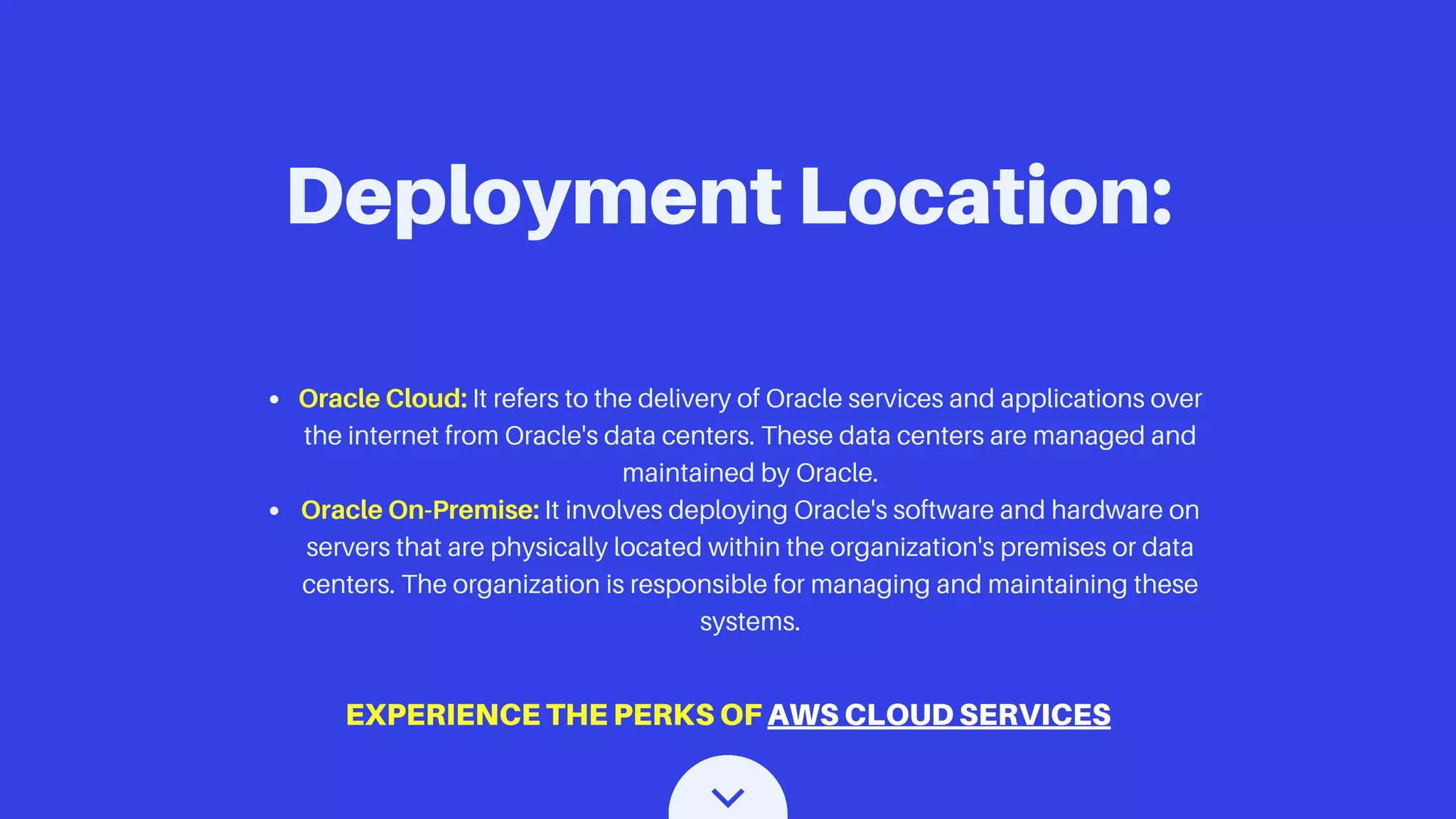 Oracle On Prem And Cloud The Major Differences Pdf Cloud Computing Internet