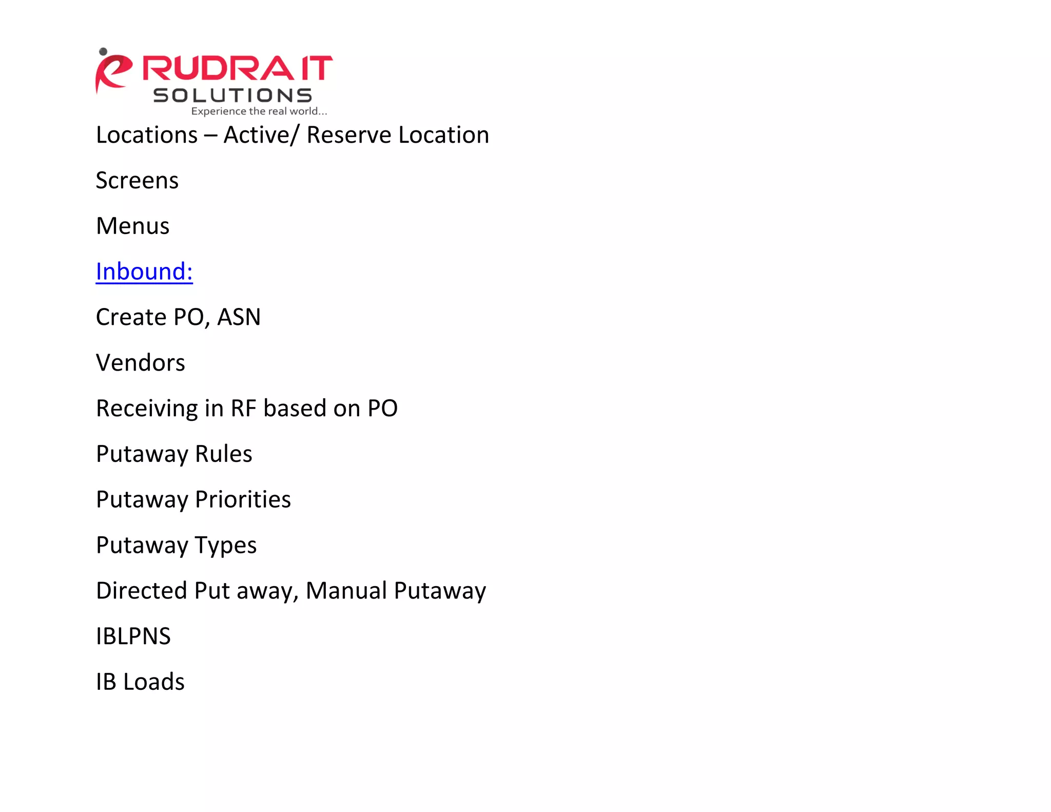 Oracle Cloud WMS Logfire online Training | PDF