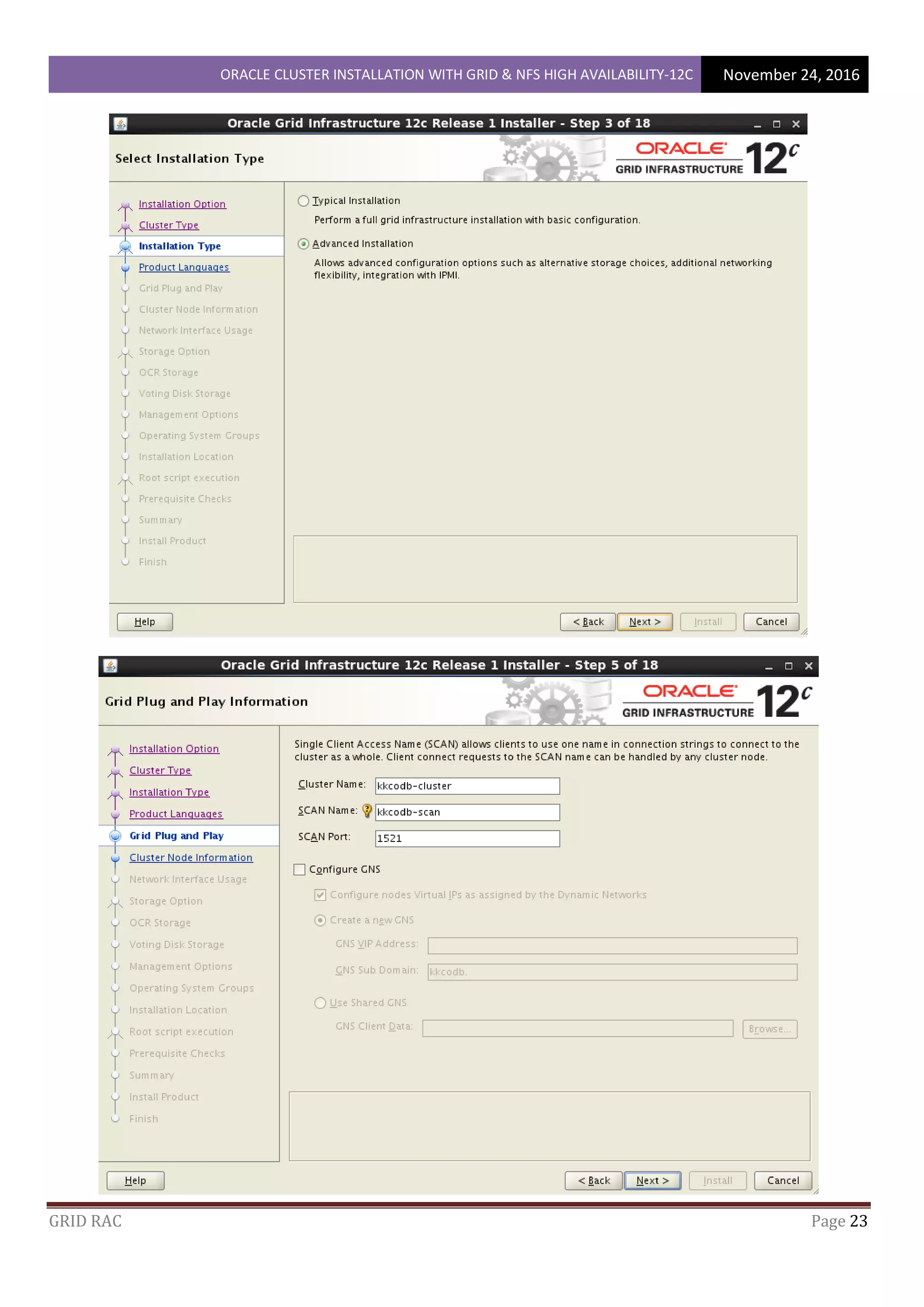 Oracle Cluster Installation With Grid And Nfs Pdf