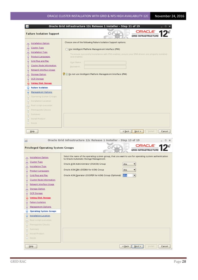 Oracle Cluster Installation With Grid And Nfs Pdf