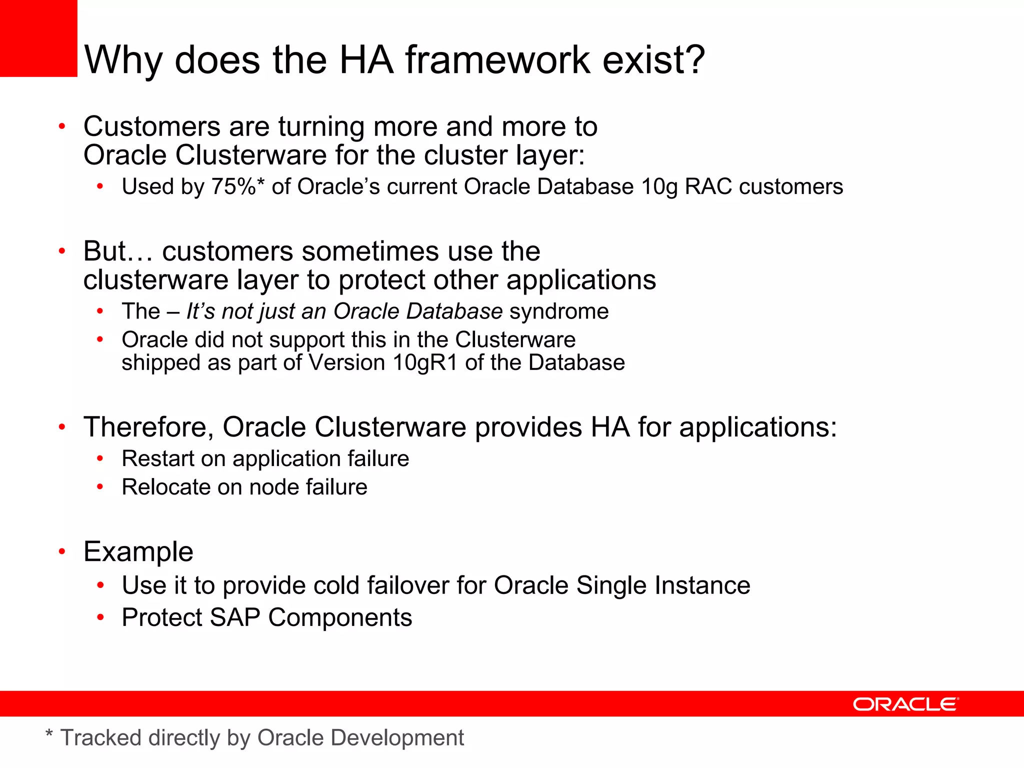 Oracle Clusterware Overview11gen Ppt Operating Systems Computer Software And Applications