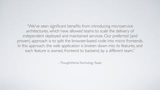 Microservice Approach for Web Development with Micro Frontends | PPT