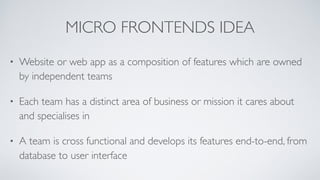 Microservice Approach for Web Development with Micro Frontends | PPT