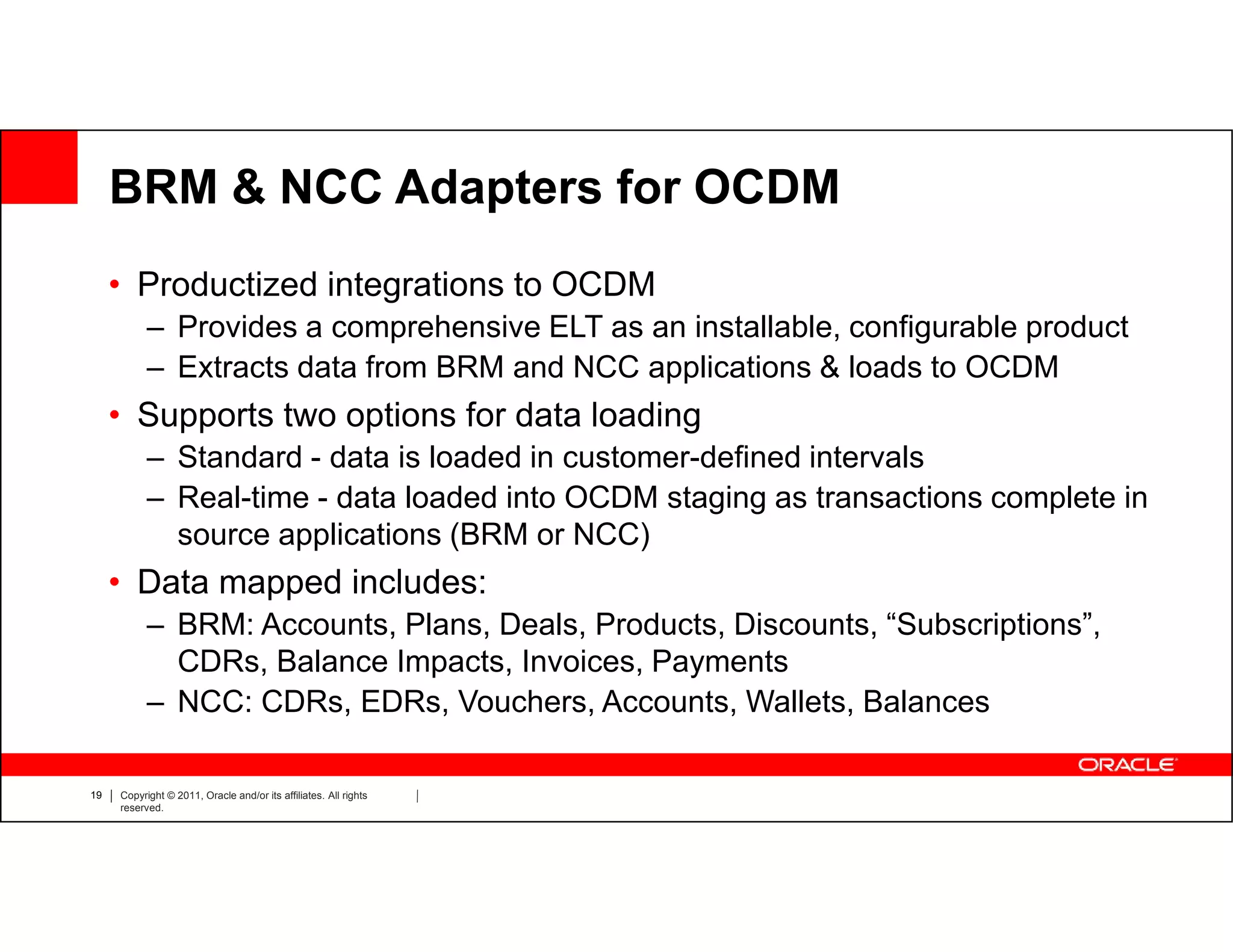Oracle communications data model product overview | PPT