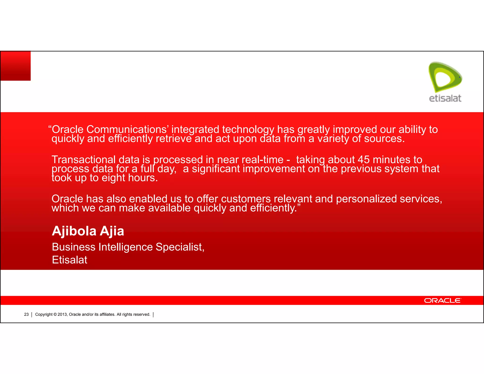 Oracle communications data model product overview | PPT