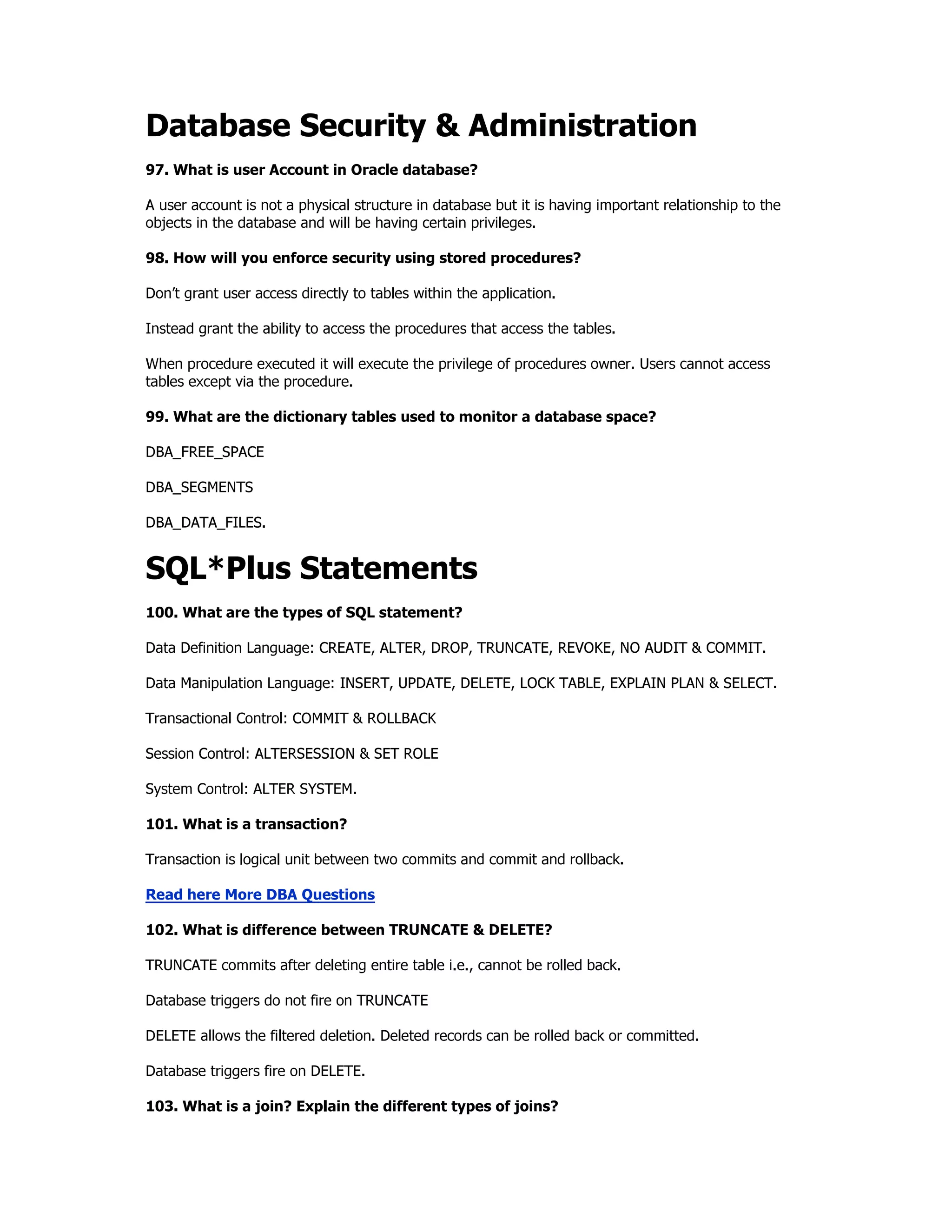 Oracle concepts and architecture | PDF