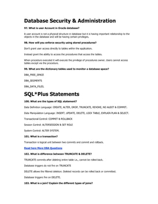 Oracle concepts and architecture | PDF