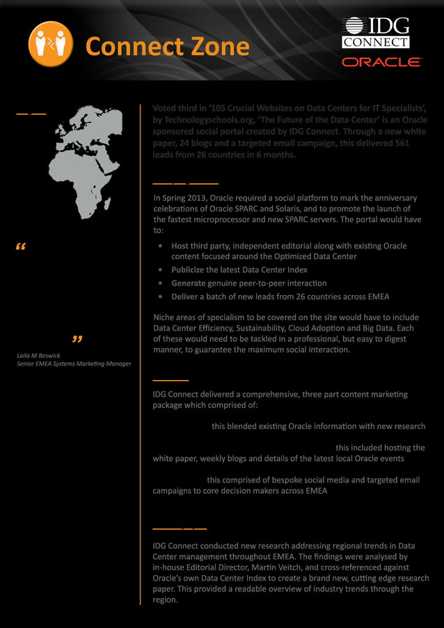 Oracle connect zone case study | PDF
