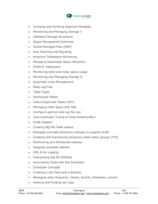 Oracle core dba online training | PDF
