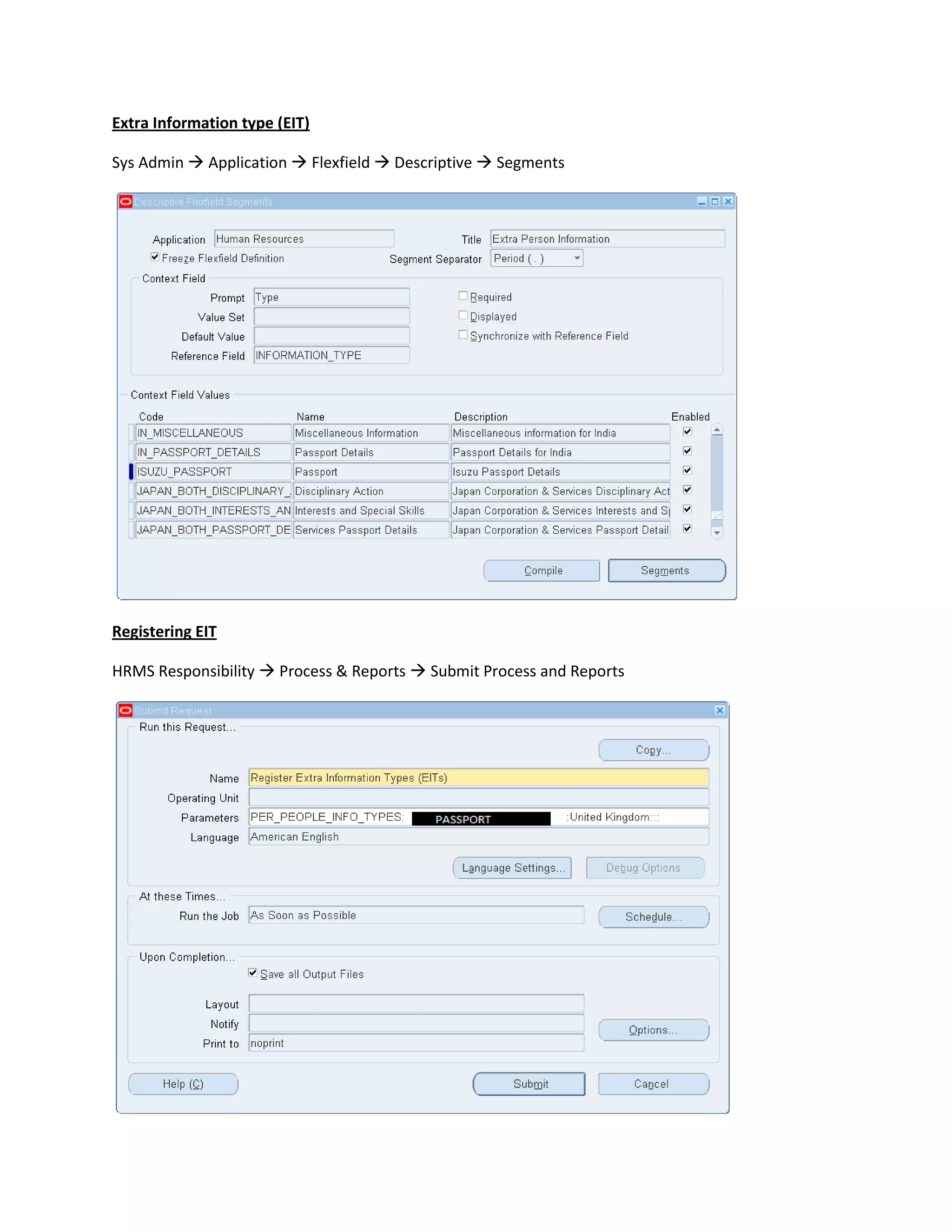 Oracle Core HR with Screen Shots | DOCX