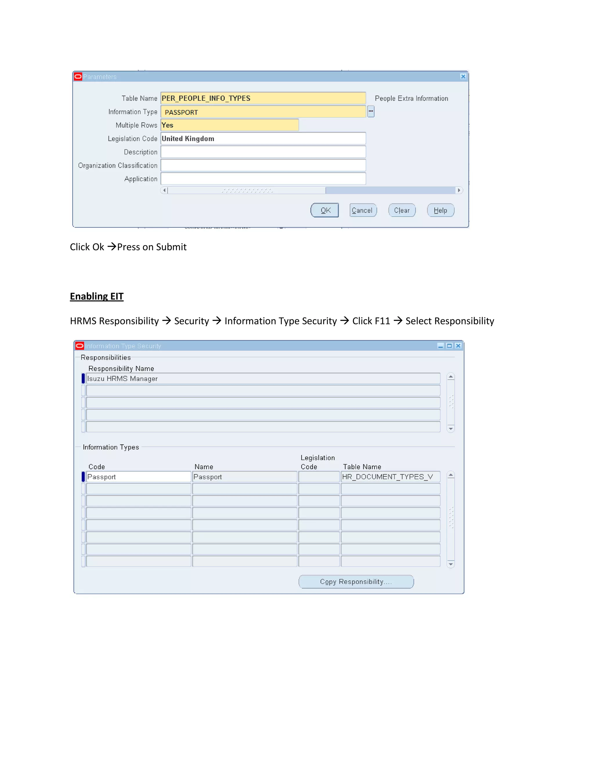 Oracle Core HR with Screen Shots | DOCX