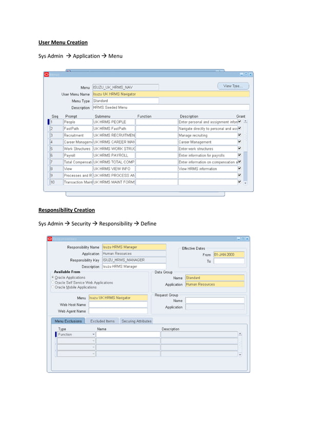 Oracle Core HR with Screen Shots | DOCX | Human Resources | Business