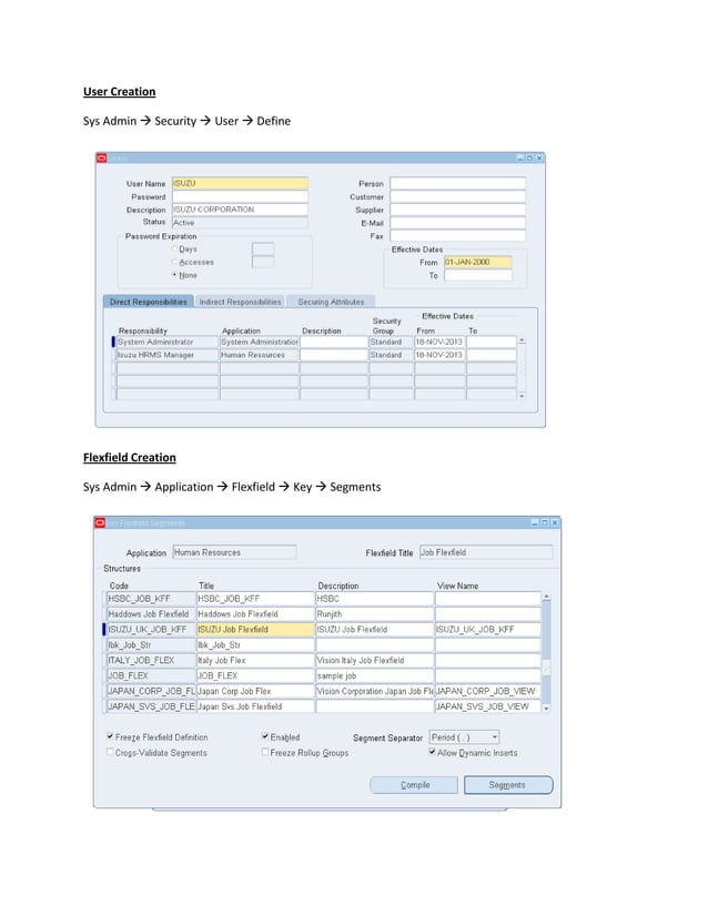 Oracle Core HR with Screen Shots | DOCX | Human Resources | Business