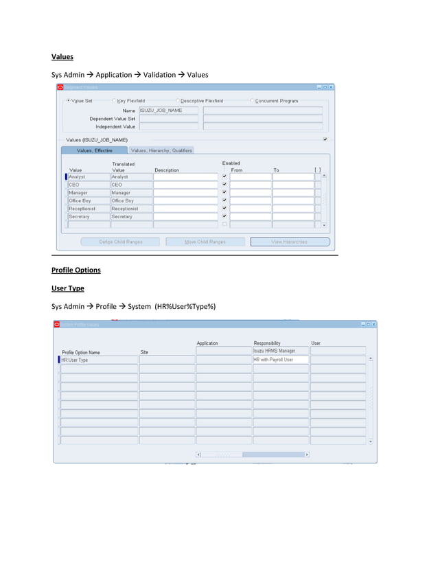 Oracle Core HR with Screen Shots | DOCX | Human Resources | Business