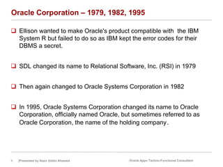 Oracle Corporation: At a glance | PPTX