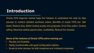 Oracle cpq training | PPTX
