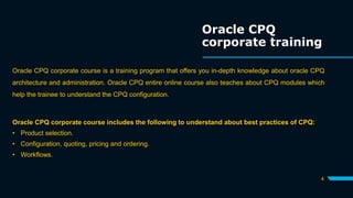 Oracle cpq training | PPTX