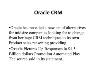 Oracle crm | PPTX