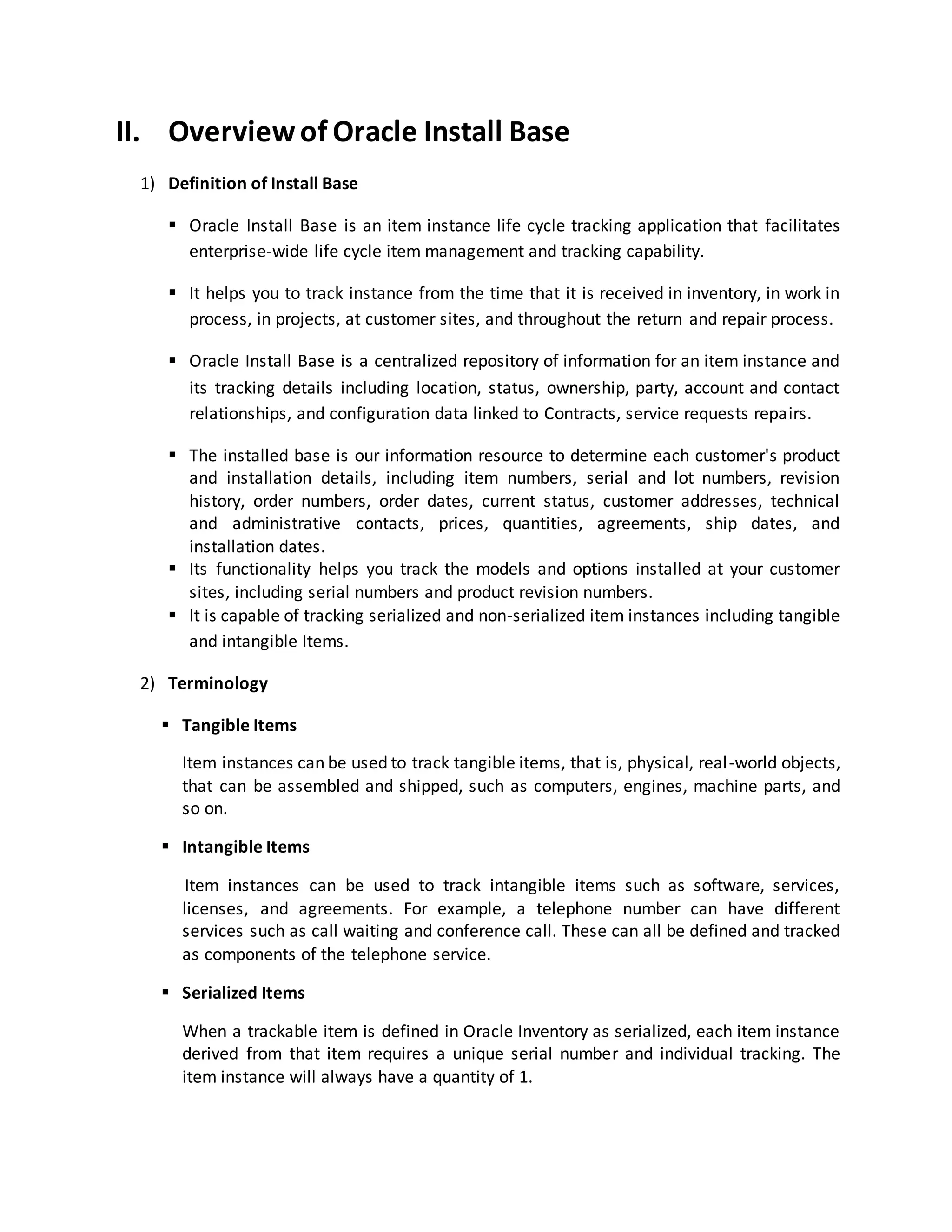 Oracle crm overview | DOCX