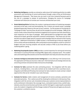 Oracle crm overview | DOCX