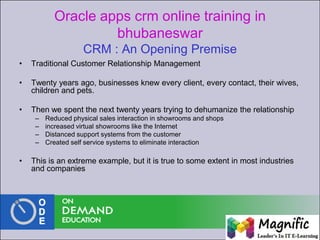 Oracle crm administrator training and placements | PPT