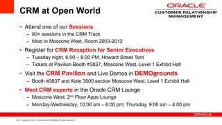 Oracle CRM On Demand Product Strategy And Roadmap | PPT