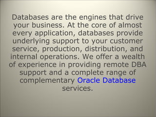 Oracle database services | PPT