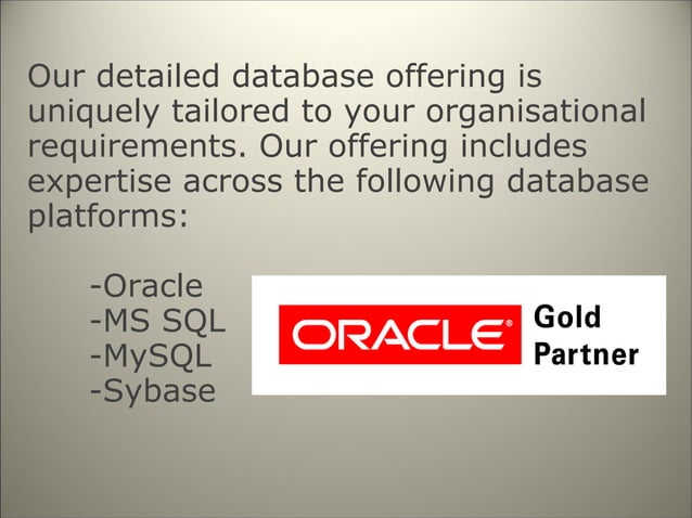 Oracle database services | PPT