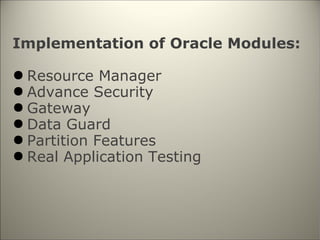 Oracle database services | PPT