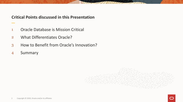 Oracle Database – Mission Critical | PPT