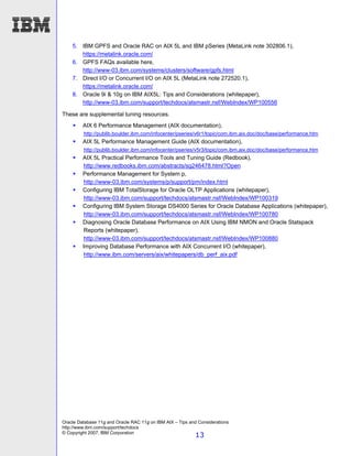 Oracle database 11g_and_oraclerac11g_on_ibm | PDF