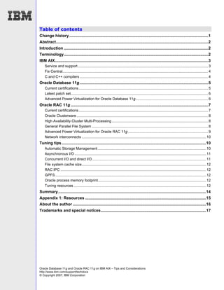 Oracle database 11g_and_oraclerac11g_on_ibm | PDF